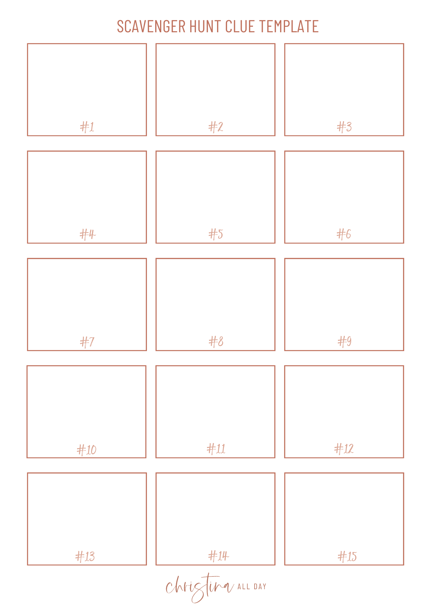 31 Scavenger Hunt Ideas For Kids (FREE PRINTABLE) • Christina All Day